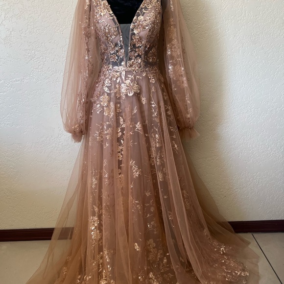 GLS Collective | Dresses | Gls By Gloria Luxury Dress Rose Gold ...